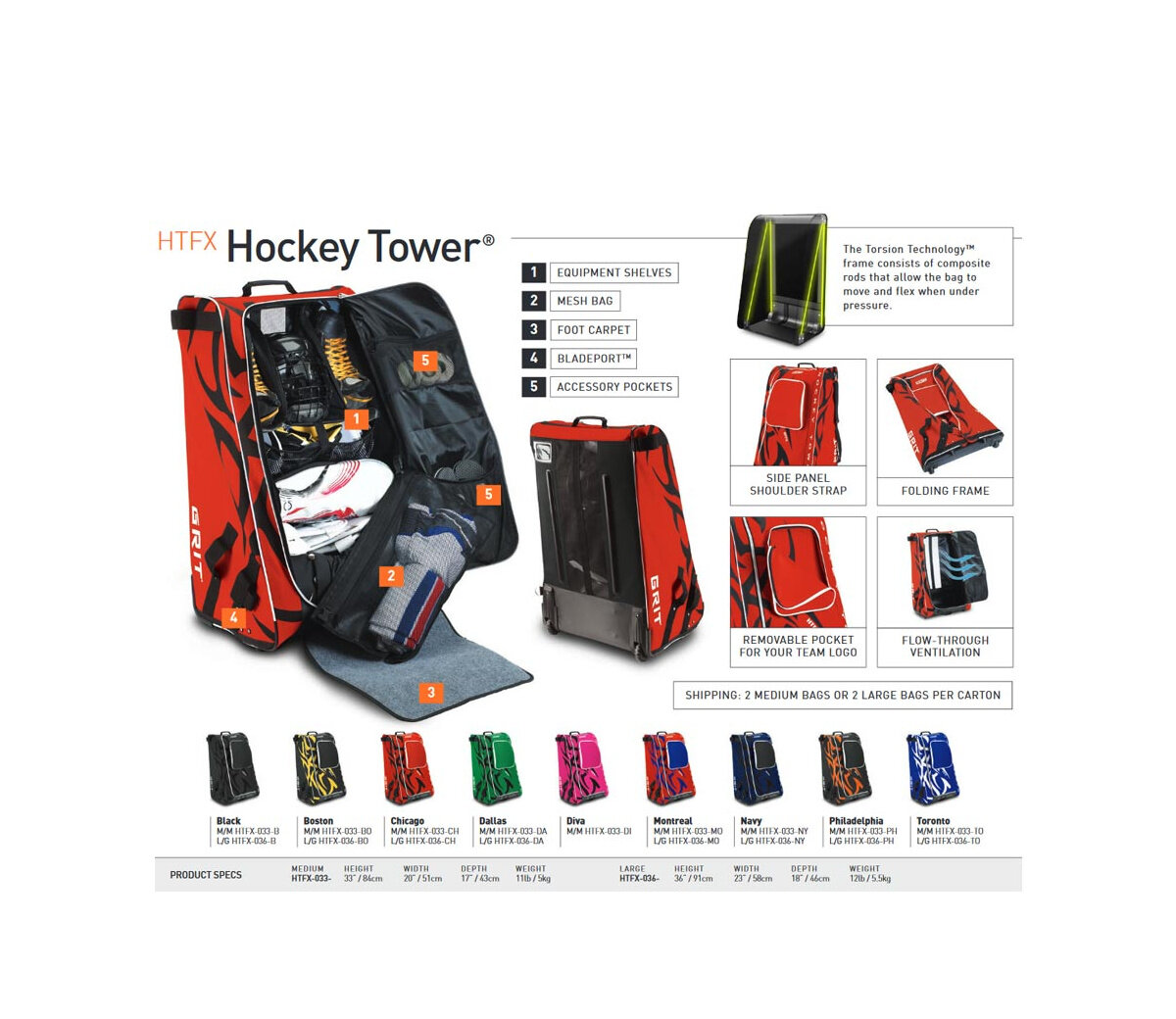 Grit HTFX Hockey Tower Junior 33 Zoll - HTR Hockeytown Rosenheim